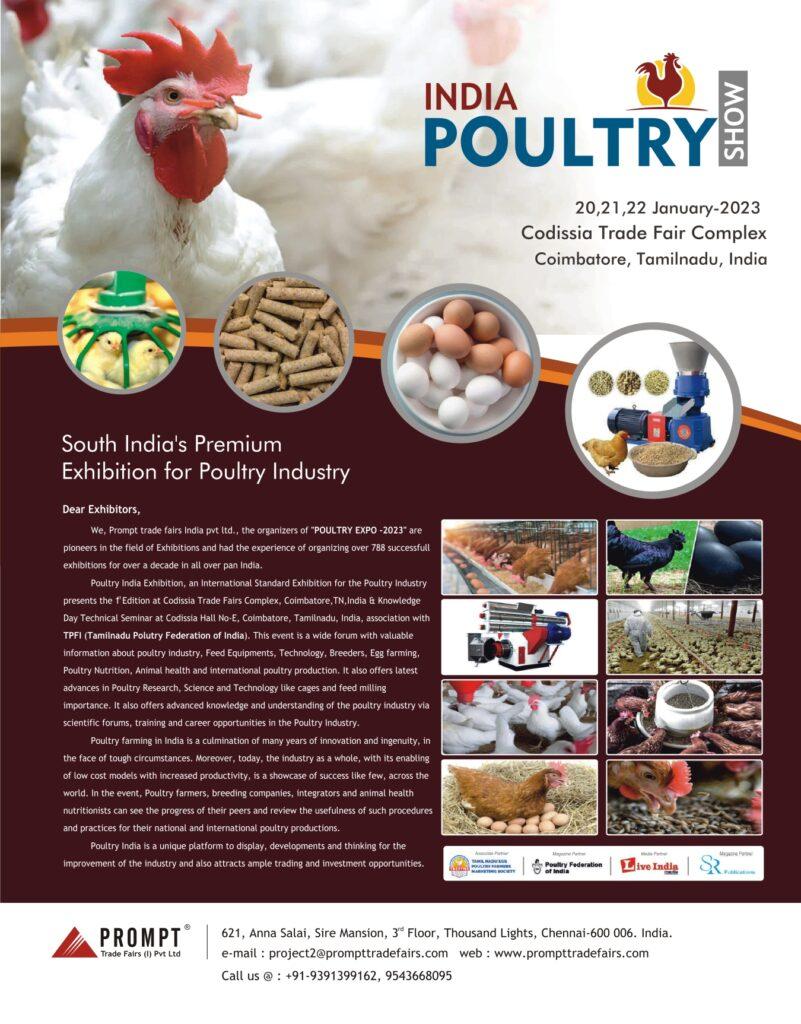 India Poultry Show - 20, 21, 22 January-2023 - SR Publications