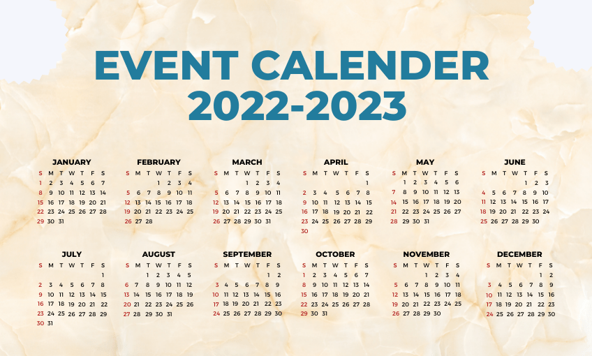 Event Calender 2022-2023 - SR Publications